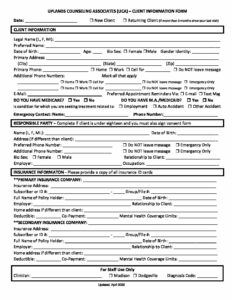 UCA – Client Information Form – April 2022 - Uplands Counseling Associates